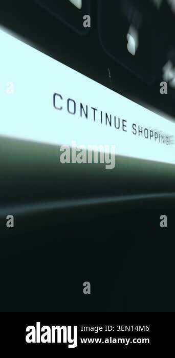 Online shopping interface with Continue Shopping button Stock Video ...