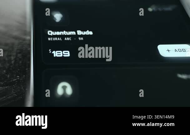 Product page UI showing Quantum Buds price with Add to cart action ...