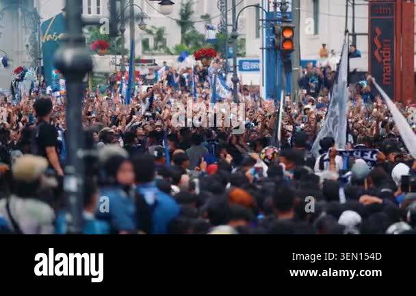 BANDUNG, INDONESIA - MAY 24 2026. Massive Bobotoh Crowd Celebrates ...