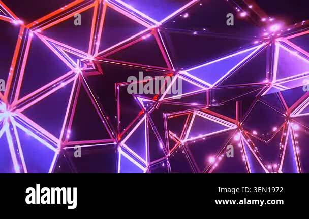 abstract background with colorful lines and dots. 3 d illustration ...