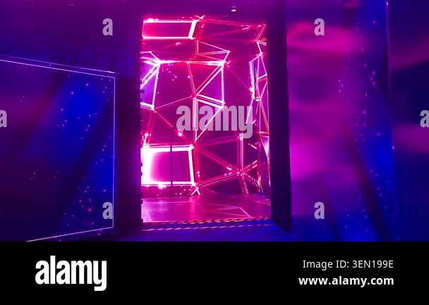 abstract background of neon glowing lights Stock Video Footage - Alamy