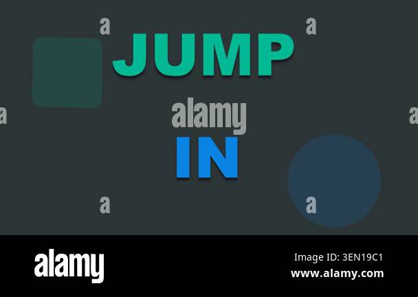 A dark background with jump in text Stock Video Footage - Alamy