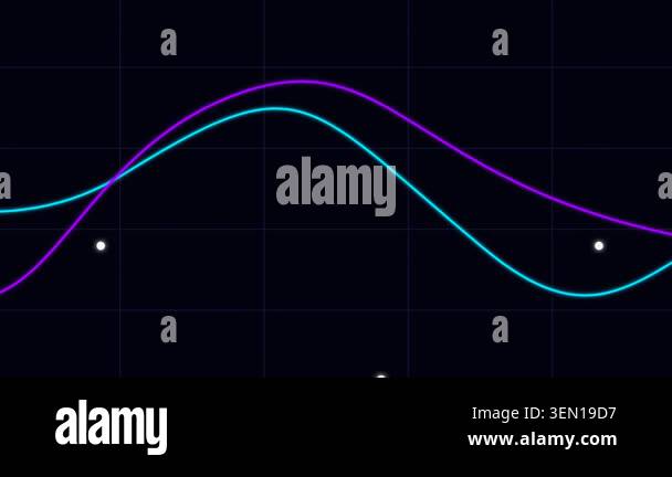 Animated purple and teal wavy lines on black Stock Video Footage - Alamy