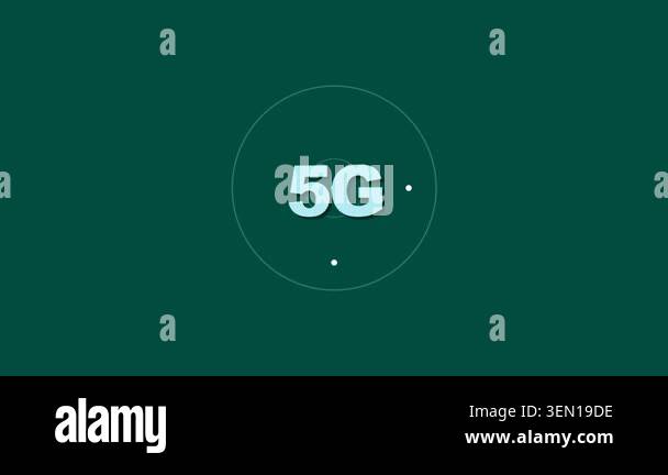 Green screen with 5G symbol and white background Stock Video Footage ...