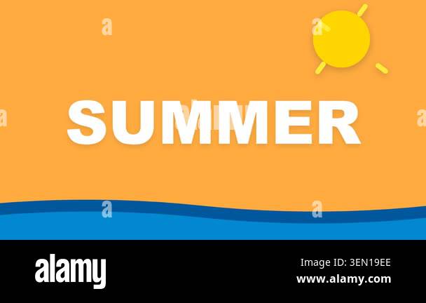 Graphic design of summer sunny day Stock Video Footage - Alamy