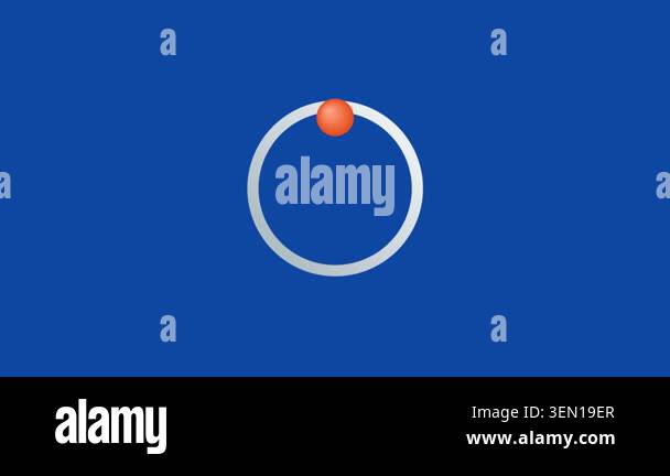 An orange dot moves around a white circle Stock Video Footage - Alamy