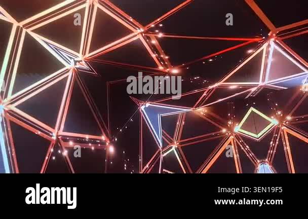 abstract technology background. polygonal network concept. 3 d ...
