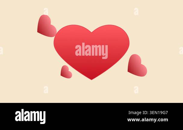 A large red heart surrounded by smaller hearts Stock Video Footage - Alamy