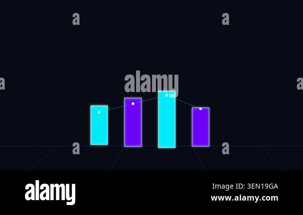 A bar chart with purple and blue bars Stock Video Footage - Alamy