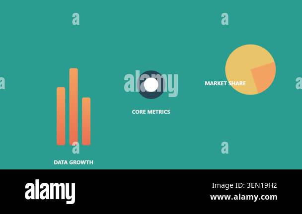 Infographic showing business data growth Stock Video Footage - Alamy