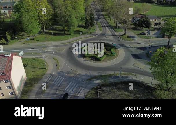 Aerial Footage of Rural Road Intersection with Traffic 4K ProRes Stock ...
