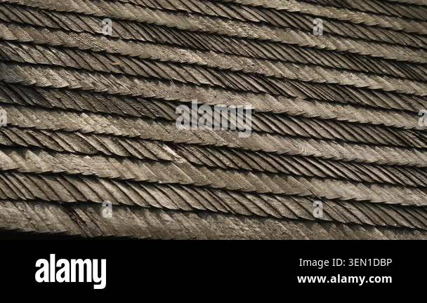 Close-up of a shingle roof texture Stock Video Footage - Alamy