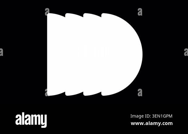 4 letter D shapes Film Matte Overlay Animation. Play symbol elements ...