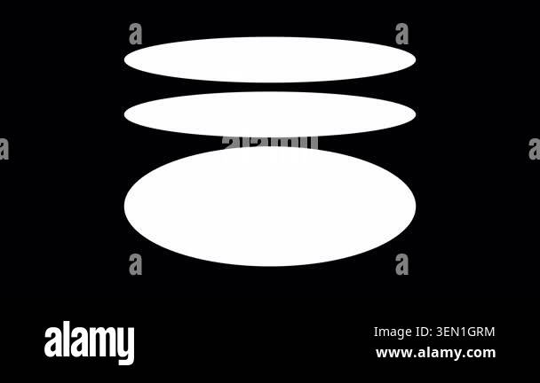 3 Circles Film Matte Overlay changing size Animation. Geometric design ...