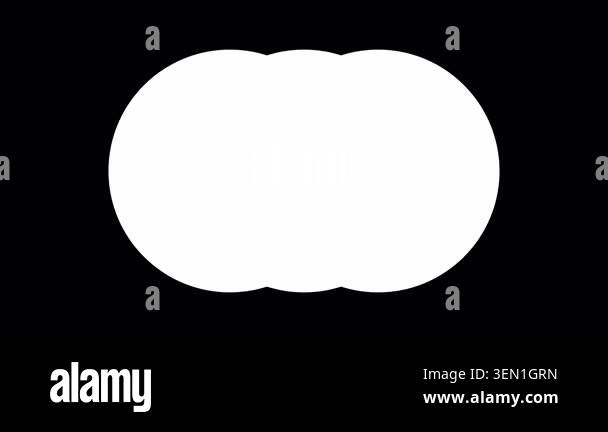 Shape made of 3 Circles Film Matte Overlay Animation. Cartoon Cloud ...