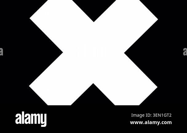 Letter X Film Matte Overlay. X symbol mask gets smaller in the center ...