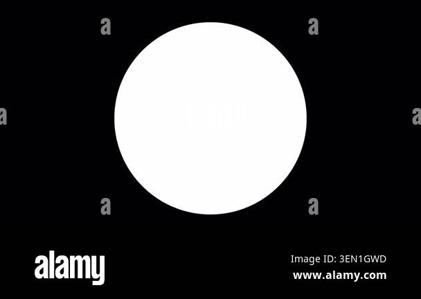 Circle Shape Film Matte Overlay increasing size Animation. Circular ...