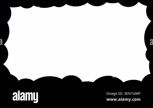 Shape made by Circles Film Matte Overlay Animation. Cartoon Cloud Film ...