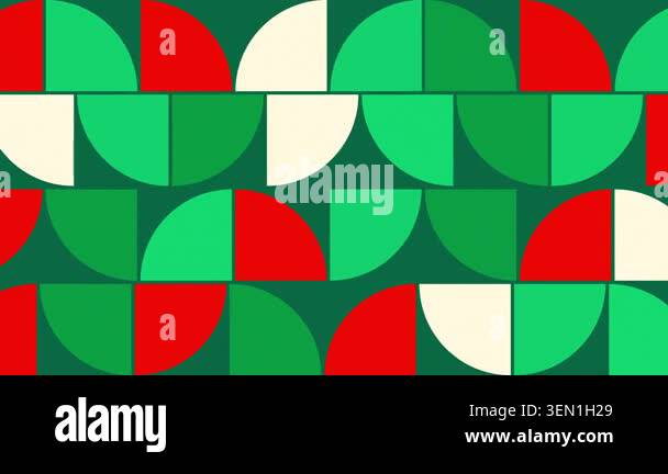 Christmas Abstract colorful art background with green, white and red ...