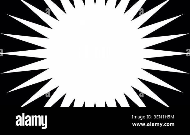 Rising Sun Shape spinning Film Matte Overlay Animation. Polygonal Star ...