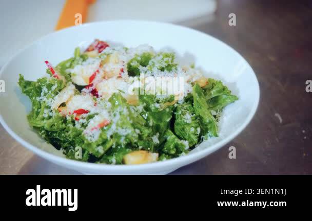 Authentic Italian food making process in traditional Italian restaurant ...