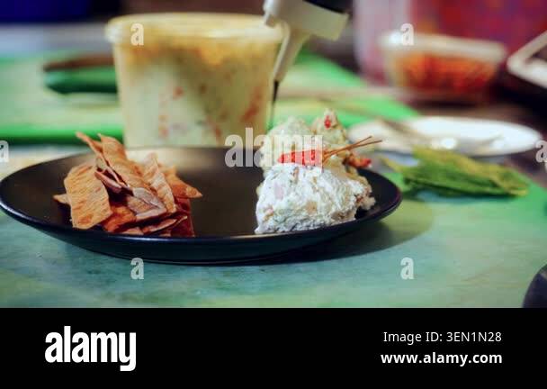 Authentic Italian food making process in traditional Italian restaurant ...