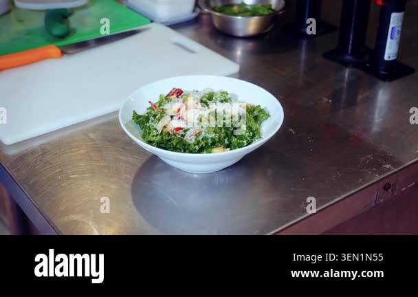 Authentic Italian food making process in traditional Italian restaurant ...