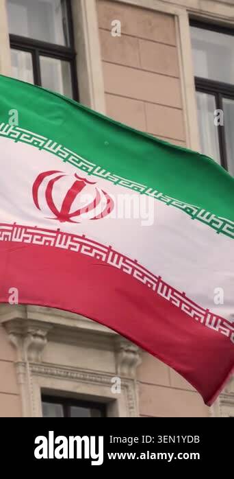 The Iran national flag waving. The Islamic Republic of Iran is a State ...