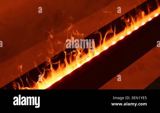 Rising diagonal fire flame line abstract energy motion effect. High ...