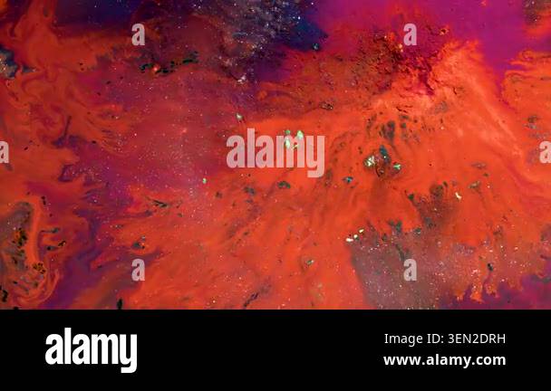 Vibrant abstract fluid art swirls in fiery reds and purples. Colors ...