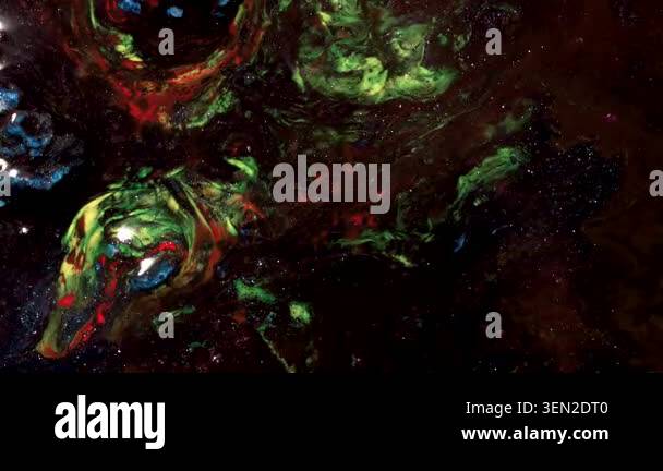 Mystical Cosmic Abyss Abstract Fluid Landscape with Deep Shadows and ...