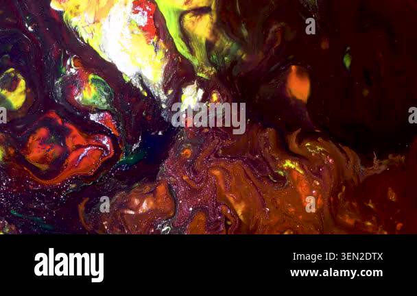 Fiery Abstract Flow with Glowing Energy and Dynamic Color Movement ...