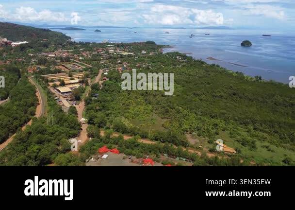 Drone aerial footage of Hayanggabon Red Lake in Mindanao, Philippines ...