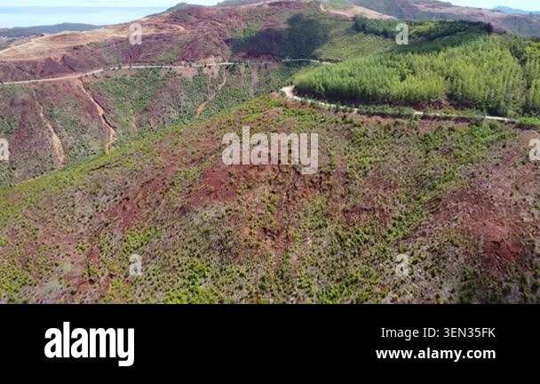 Drone aerial footage of Dahican area in Mindanao, Philippines forest ...
