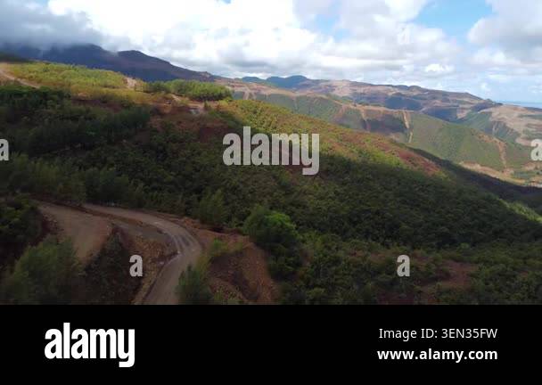 Drone aerial footage of Dahican area in Mindanao, Philippines forest ...