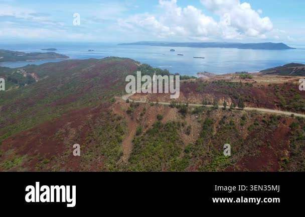 Drone aerial footage of Dahican area in Mindanao, Philippines forest ...