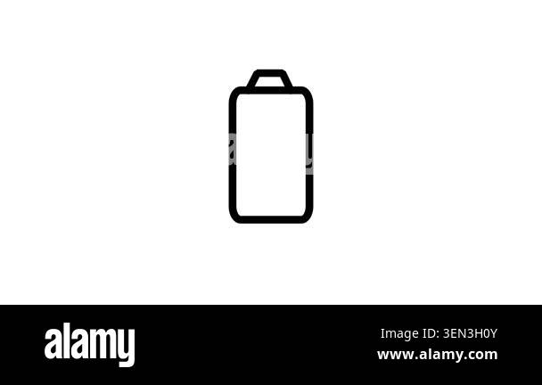 Animated battery icon showing a full charge level with smooth filling ...