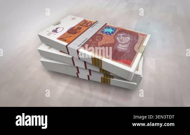 North Macedonia denars money pile pack. Concept background of economy ...