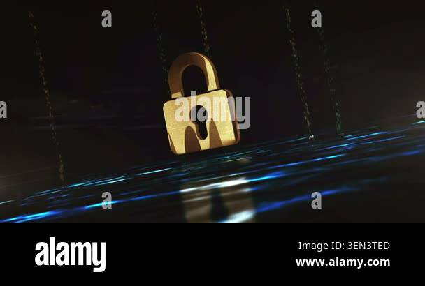 Conceptual image of cyber security and digital data protection shine ...