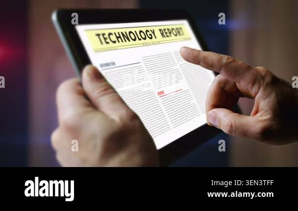Ai replacing job daily newspaper reading on mobile tablet computer ...