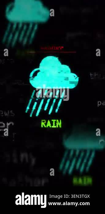 Vertical video: Weather meteorology forecast symbol technology loop ...