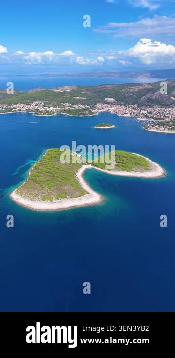Amazing aerial perspective of the stunning paklinski islands ...