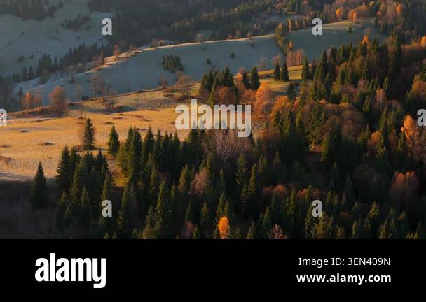 The breathtaking aerial view of beautiful Tantra mountains and ...
