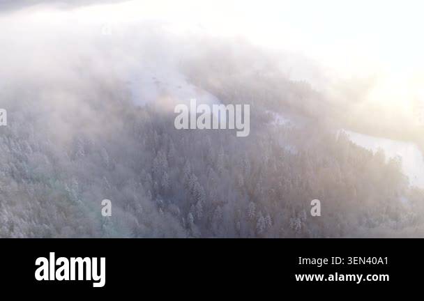 Winter mountain landscape. A tranquil and serene winter scene showcases ...