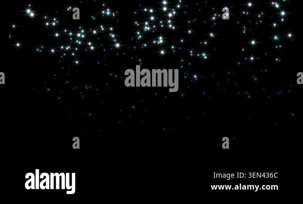 falling stars on a black background, vector illustration Stock Video ...