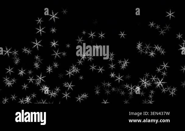 silver and black christmas snowflakes on black background Stock Video ...