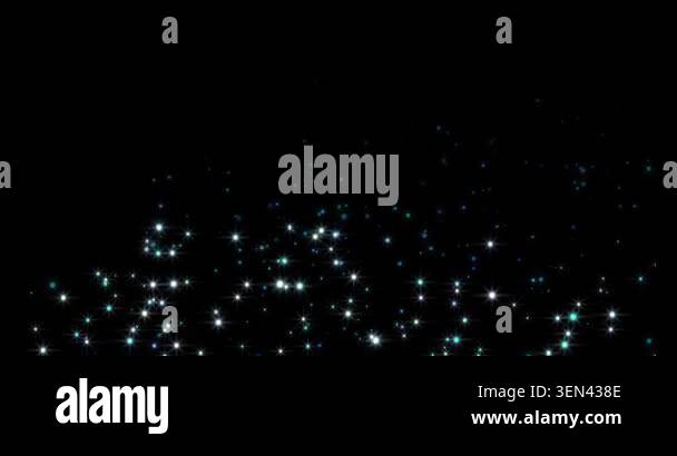 Shimmering particles gracefully floating over a black backdrop Stock ...