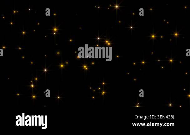 Shimmering Gold Particles Glittering in a Seamless Loop Animation Stock ...