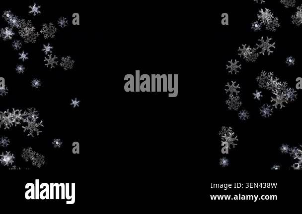 snowflakes and stars on a black background Stock Video Footage - Alamy