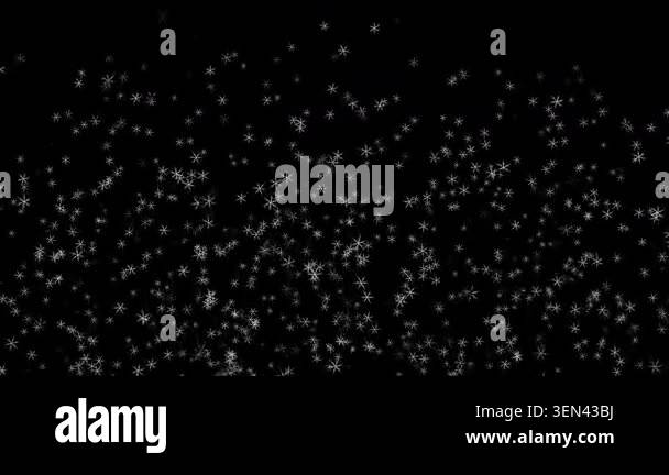 White Snowflakes Seamless Loop Overlay for Christmas and Holiday Design ...